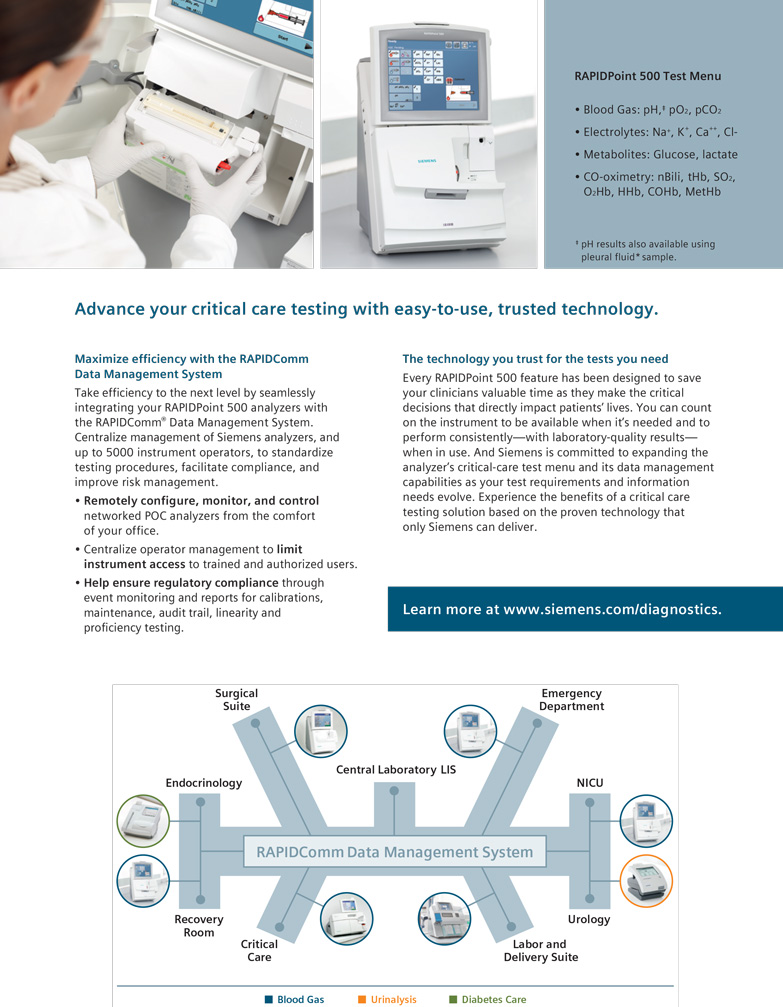 RAPIDPoint 500 Blood Gas Systems | Siemens Healthineers